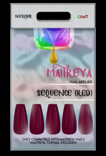 Second Life Marketplace - N.Kolour: Sequence (Red) Nail Applier [Maitreya]